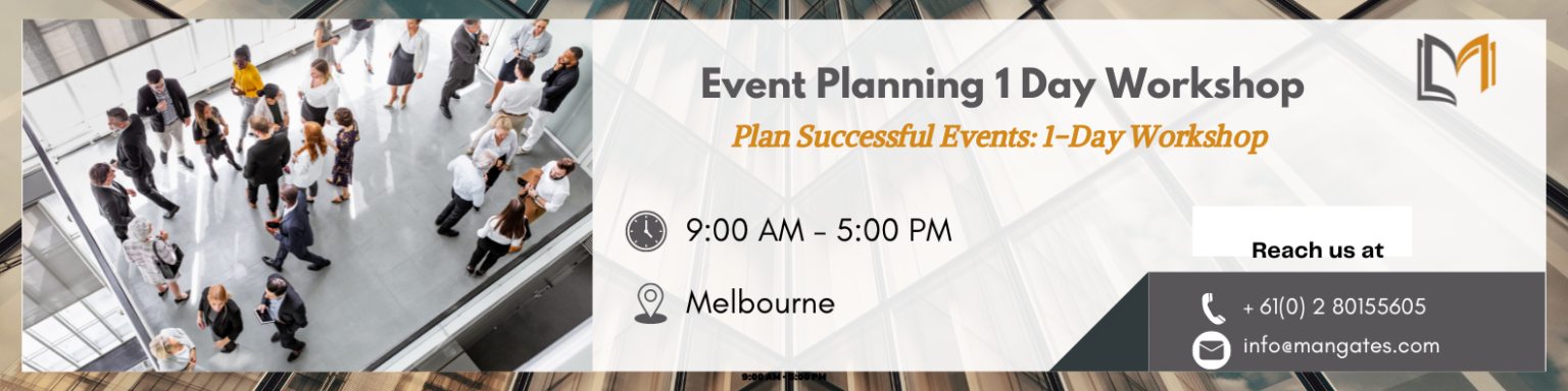 Event Planning 1 Day Workshop in Melbourne – Mangates.com